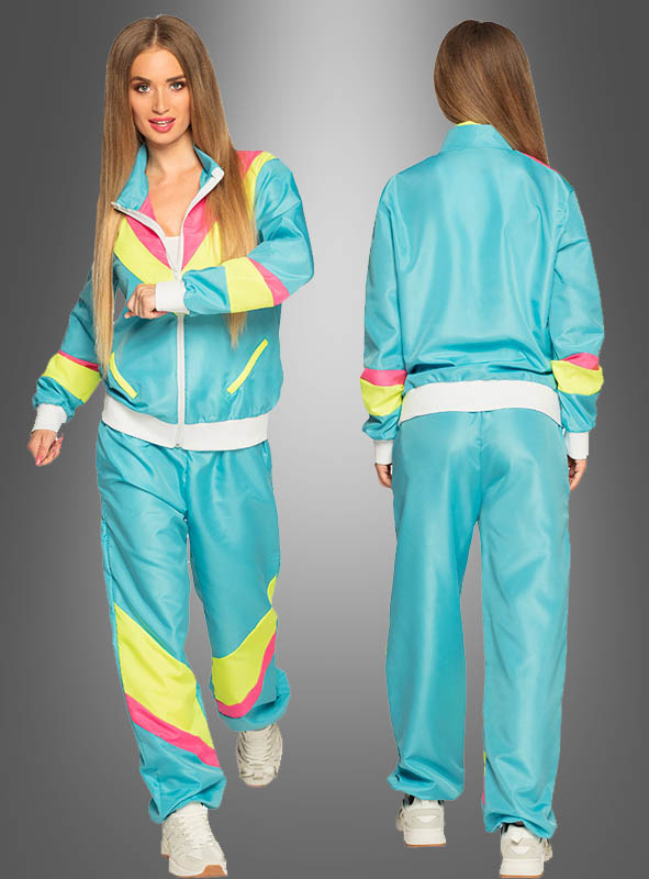 Neon 80s tracksuit blue discover » Kostümpalast