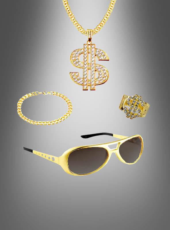 Pimp Dollar Jewelry Set for Costumes » Kostümpalast
