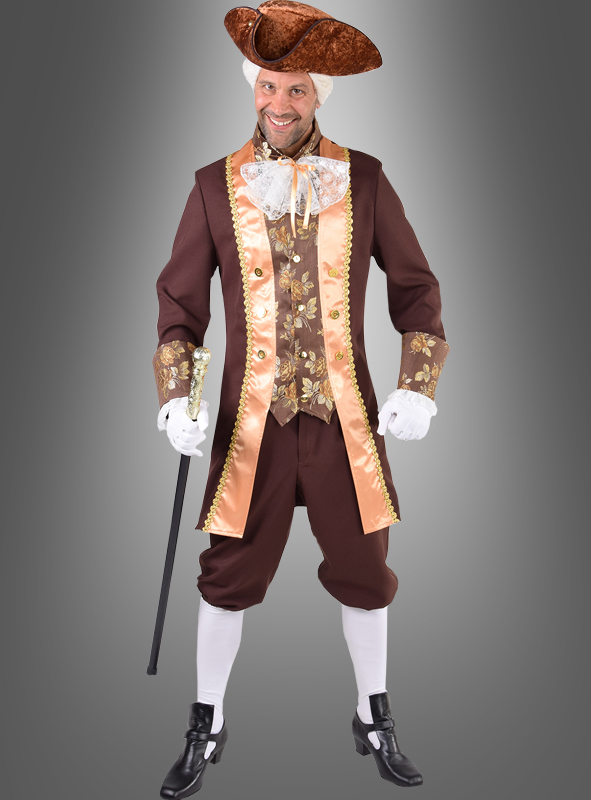 Baron costume for men brown » Kostümpalast.de