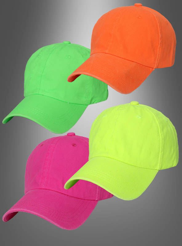 Baseball Cap Neon Hat buy here at » Kostümpalast