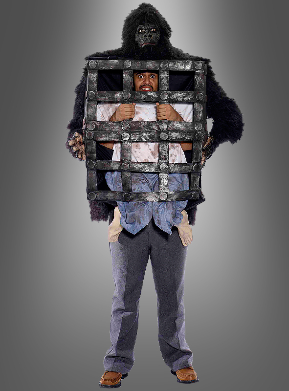 Gorilla mit Käfig Halloweenkostüm