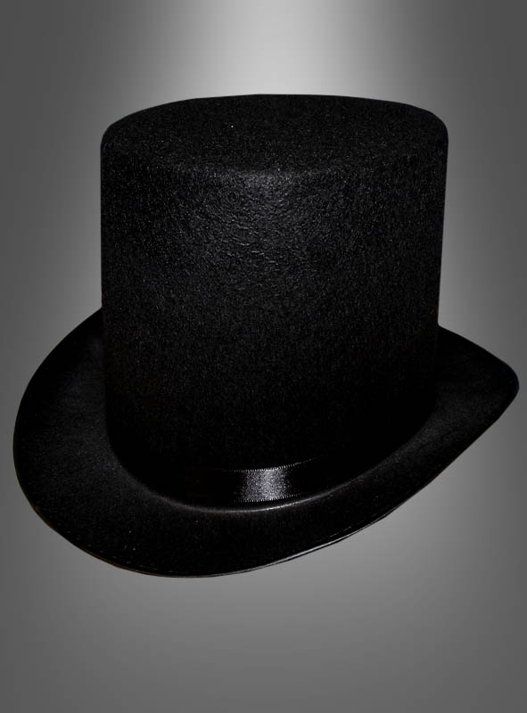 Schwarzer Zylinderhut aus Filz bei » Kostümpalast