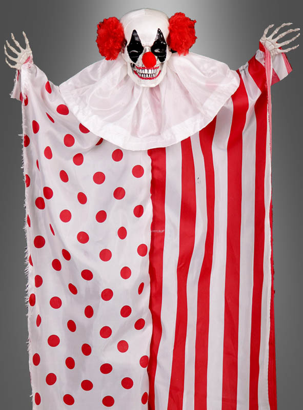 Gruseliger Clown rot-weiß Deko 96cm » Kostümpalast
