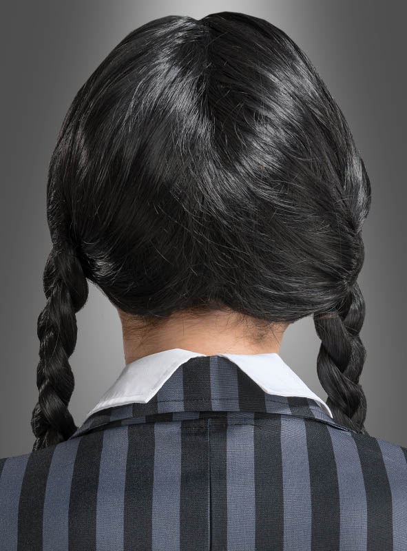 Wednesday Wig Adult with braids buy here » Kostümpalast