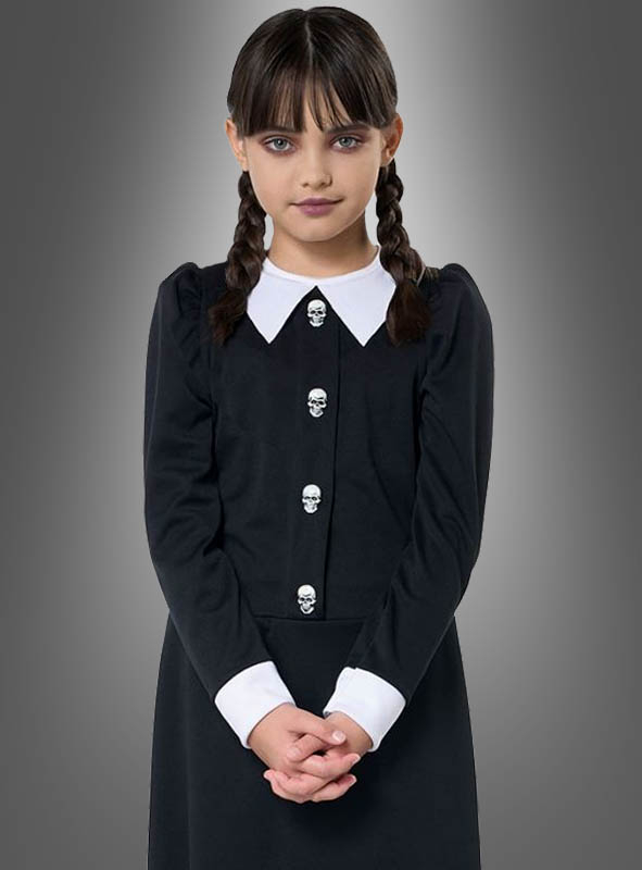 Dark Gothic Girl Costume Child black-white » Kostümpalast